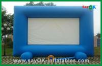 China 4m x 3m Inflatable Projector Screen with UL/CE Blower - Blue or Gray Custom Movie Display for sale