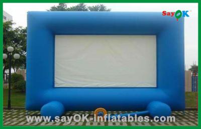 China 4m x 3m Inflatable Projector Screen with UL/CE Blower - Blue or Gray Custom Movie Display for sale