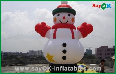 China Custom 5m Christmas Santa Snowman Inflatable Decoration Oxford Cloth for sale