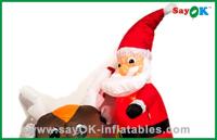 China Custom Inflatable Santa Riding Bear Christmas Decoration 5m CE UL for sale