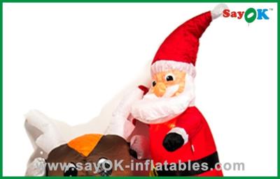 China Custom Inflatable Santa Riding Bear Christmas Decoration 5m CE UL for sale