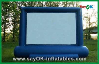 China Blue Custom Inflatable Movie Screen Rental - 5-7 Day Delivery with CE/UL Certified Blower for Backyard Theaters for sale
