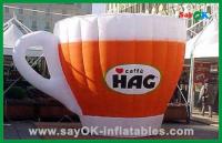 China Custom Inflatable Coffee Cup for Outdoor Advertising - 210D Oxford Cloth Material with 3-10 Minute Inflation Time for sale