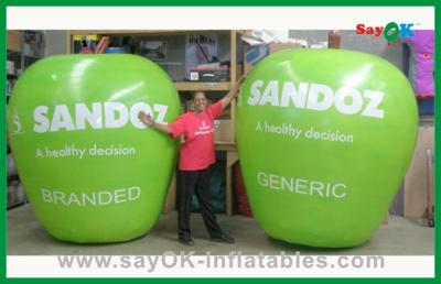 China Custom Green Inflatable Apple for Advertisement Durable Oxford Cloth PVC 110V 220V for sale