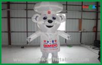 China Custom Inflatable Animal Balloons White Advertising Inflatable Bear Cartoon Characters 2m Height for sale