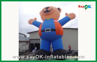 China Giant Inflatable Bear 2m Height 210D Oxford Cloth Customizable Cartoon Character for Advertising for sale