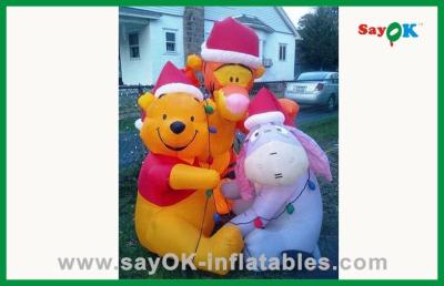 China Custom 210D Oxford Cloth Inflatable Bear 2m Height Cartoon Character for Advertising for sale