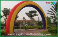 China Custom Rainbow Inflatable Arch 7x4m Advertising Event Decoration Oxford Cloth for sale