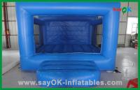 China Customizable Indoor Inflatable Bounce House 0.55mm PVC Tarpaulin Small Blue Bouncer for Park for sale