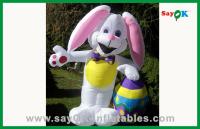 China Inflatable Bunny Rabbit Outdoor Christmas Decoration 2m Height 210D Oxford Cloth with CE Blower for sale