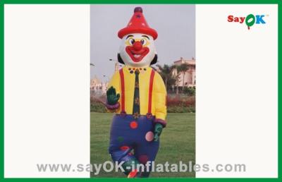 China Large Inflatable Clown Cartoon Character 2m Height 210D Oxford Cloth for Birthday Party Decoration for sale