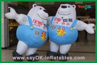 China Custom Double Inflatable Bear Promotional Blow Up Cartoon Character for Advertisement 210D Oxford for sale