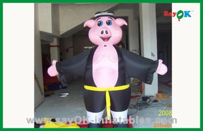 China Custom Inflatable Pig Bounce House for Kids Large Cartoon Character with 210D Oxford Cloth for sale
