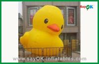 China Custom Inflatable Yellow Duck Cartoon Character Advertising Balloon 2m Height CE UL for sale