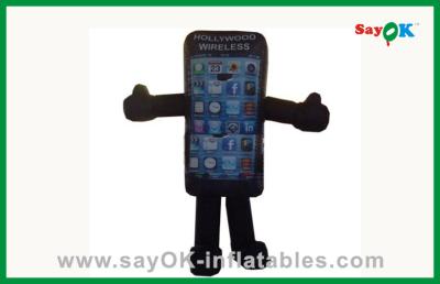 China Custom Inflatable Cell Phone Outdoor Advertising Cartoon Character 210D Oxford Cloth for sale