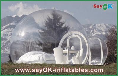 China Large Outdoor Clear Inflatable Tent Bubble Transparent Camping Tent 4m x 4m for 2 Person for sale