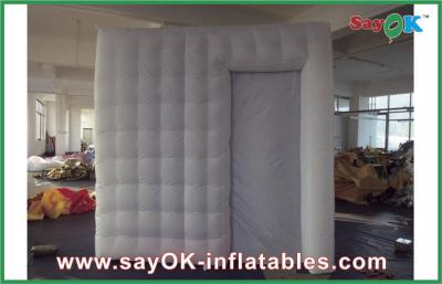 China Inflatable Photo Booth Tent 2.4x2.4x2.5m with LED Lighting and Door Curtain for Party for sale