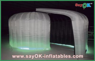 China Color Change Inflatable Photo Booth 2.4x2.4x2.5m with LED Lights for Event Rental for sale