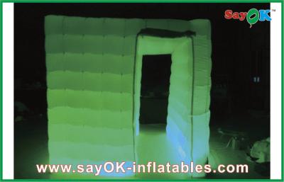 China Commercial Grade Inflatable Photo Booth with 12-Color LED Lighting - 2.4x2.4x2.5m Size Options for sale