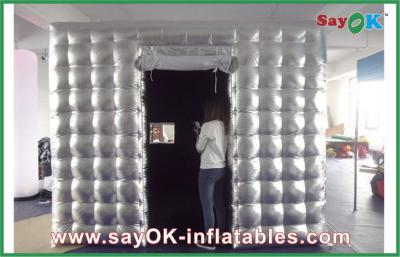 China Inflatable Photo Booth 2.4x2.4x2.5m with LED Lights CE/UL Certified Blower for sale