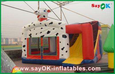 China Commercial Outdoor Kids Inflatable Bounce House with Slide 0.55mm PVC for sale