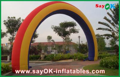 China Custom Rainbow Inflatable Arch Christmas Archway 7m x 4m Oxford Cloth for sale