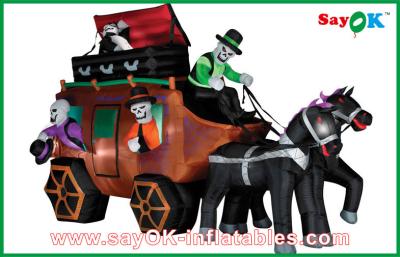 China Commercial Halloween Inflatable Horse Carriage 1m-4m Custom Sizes with CE/UL Certified Blower for sale
