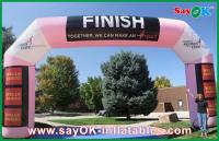 China Pink Color Inflatable Finish Inflatable Arch With Logo Printing for sale
