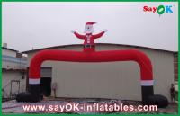 China Custom 600D Oxford Inflatable Christmas Arch with Santa Man for Outdoor Holiday Decoration for sale