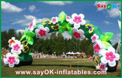 China 7m x 4m Inflatable Finish Arch with Flower Decoration - Custom Advertising Gate with CE/UL Blower for sale