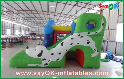 China Commercial Inflatable Bounce Castle with Slide 0.55mm PVC Oxford Cloth for Amusement Park for sale