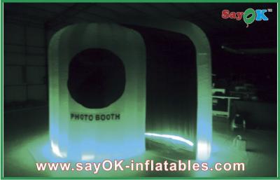 China Custom Inflatable Photo Booth Enclosure 2.4x2.4x2.5m with LED Lights for Party Event for sale