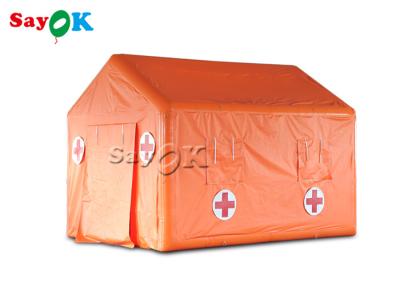 China Inflatable Field Hospital Tent PVC Tarpaulin Emergency Medical Tent 4x3x3m Waterproof for sale