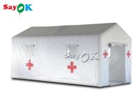 China White PVC Air Inflatable Hospital Isolation Tent 6x3x3mH Waterproof Fire Retardant for sale