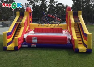 China Inflatable Gladiator Joust Game PVC Battle Zone with Climb Slide 8ft for sale