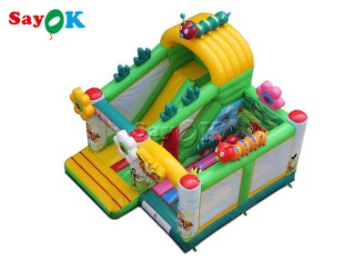 China 5.5x5x4m Butterfly Bee Theme Inflatable Bounce House with Slide - 0.55mm Fire Retardant PVC for sale