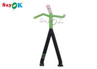 China 8m Green Inflatable Air Dancer with Two Legs - 24ft Hand Shaking Sky Dancer for Promotional Events for sale