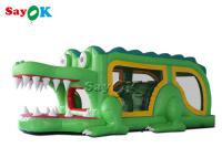 China Green Alligator Inflatable Slide Bouncer 8x2.8x3mH - CE Certified PVC Commercial Play Equipment for sale