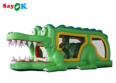 China Green Alligator Inflatable Slide Bouncer 8x2.8x3mH - CE Certified PVC Commercial Play Equipment for sale