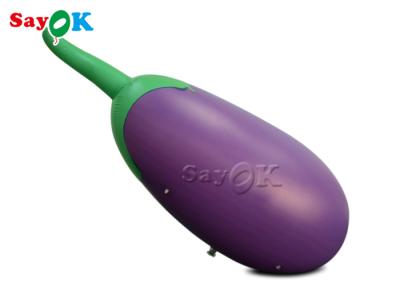 China Purple Inflatable Eggplant Model 1.5mH PVC Logo Printing Advertising Promotion for sale