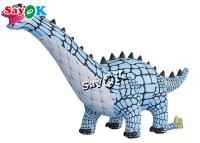 China Custom 3m 10ft Blue Inflatable Christmas Dinosaur for Indoor Outdoor Decoration for sale