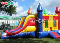 China 6x4m Commercial PVC Inflatable Bounce Castle with Slide | 0.55mm Fire-Retardant Material | 3-Year Warranty for sale