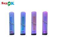 China 2m 7ft Inflatable LED Advertising Air Column with Full Color Printing and 4 LED Lights for sale