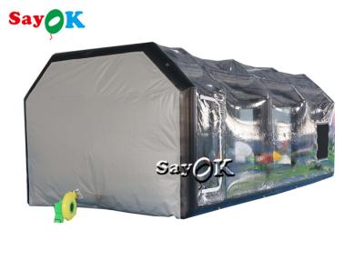 China Clear Inflatable Tent 8x4x3mH Black Portable Air Tight Car Spray Booth for sale
