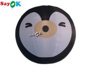 China 2m Black Inflatable Penguin Decoration with LED Light for Outdoor Party for sale