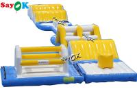 China Customized Giant Adult Water Inflatable Obstacle Course 0.55mm PVC Outdoor Water Pillow for sale