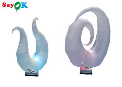 China 2m 2.5m Ground LED Inflatable White Seaweed Plant Decoration for Party Events Club for sale