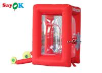 China Custom Red Portable Inflatable Money Machine 1.8x1.8x2.7m for Advertisement Events for sale