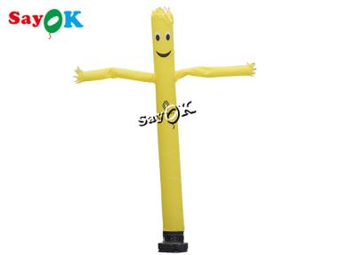 China Custom 5m Yellow Inflatable Air Dancer Advertising Tube Man with Rip-Stop Polyester Material for sale