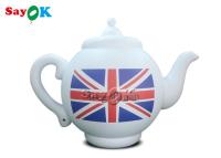 China 2m 6.6ft White Advertising Inflatable Teapot Model with Custom Printing for sale